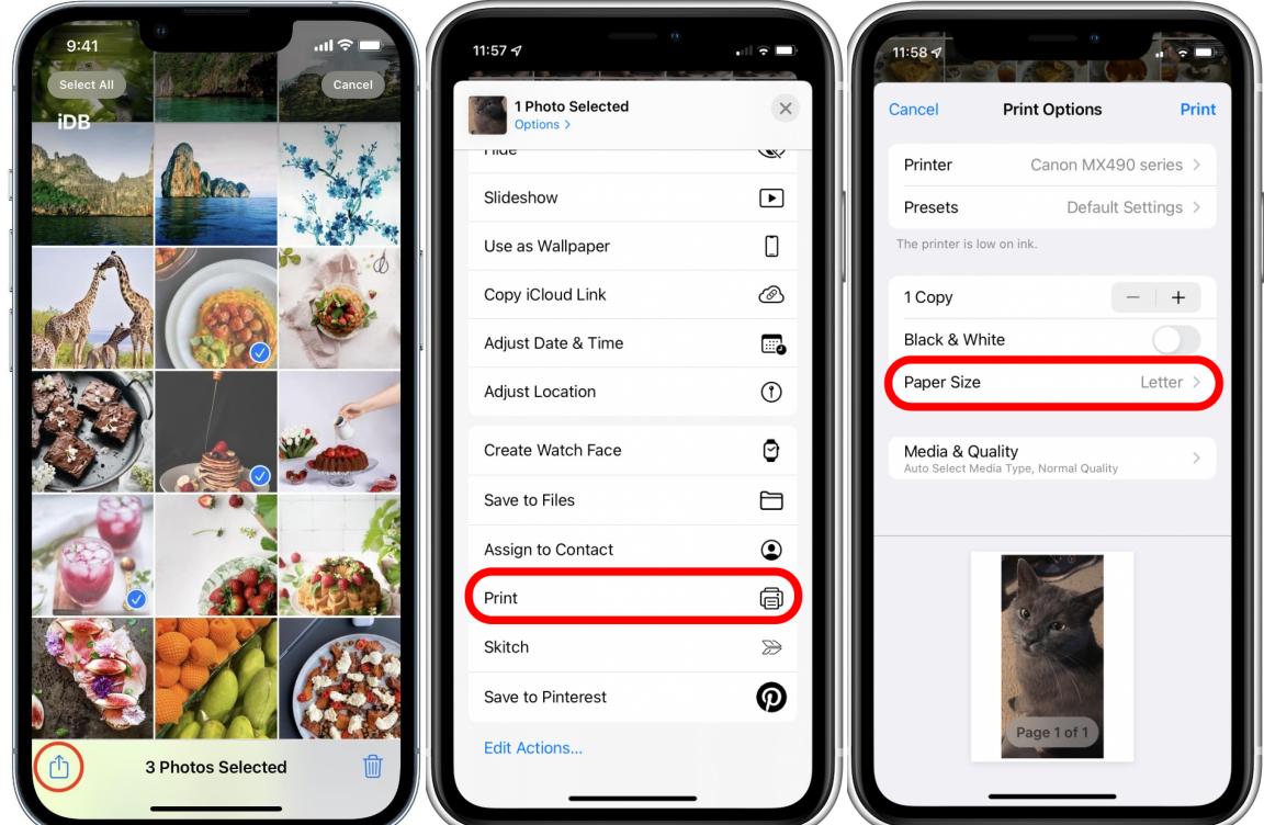 How to Print a Picture Smaller on iPhone