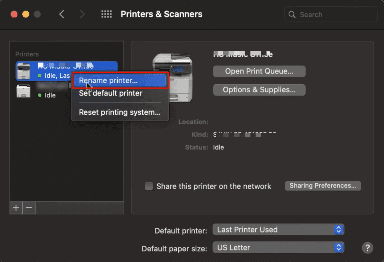 How to Change Printer Name?